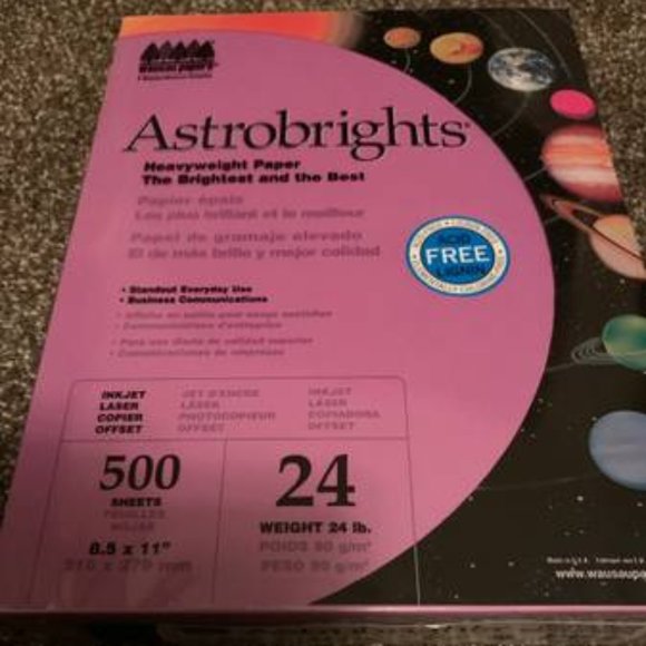 wausau papers | Office | New Astrobrights Heavyweight Color Paper 85x1 ...